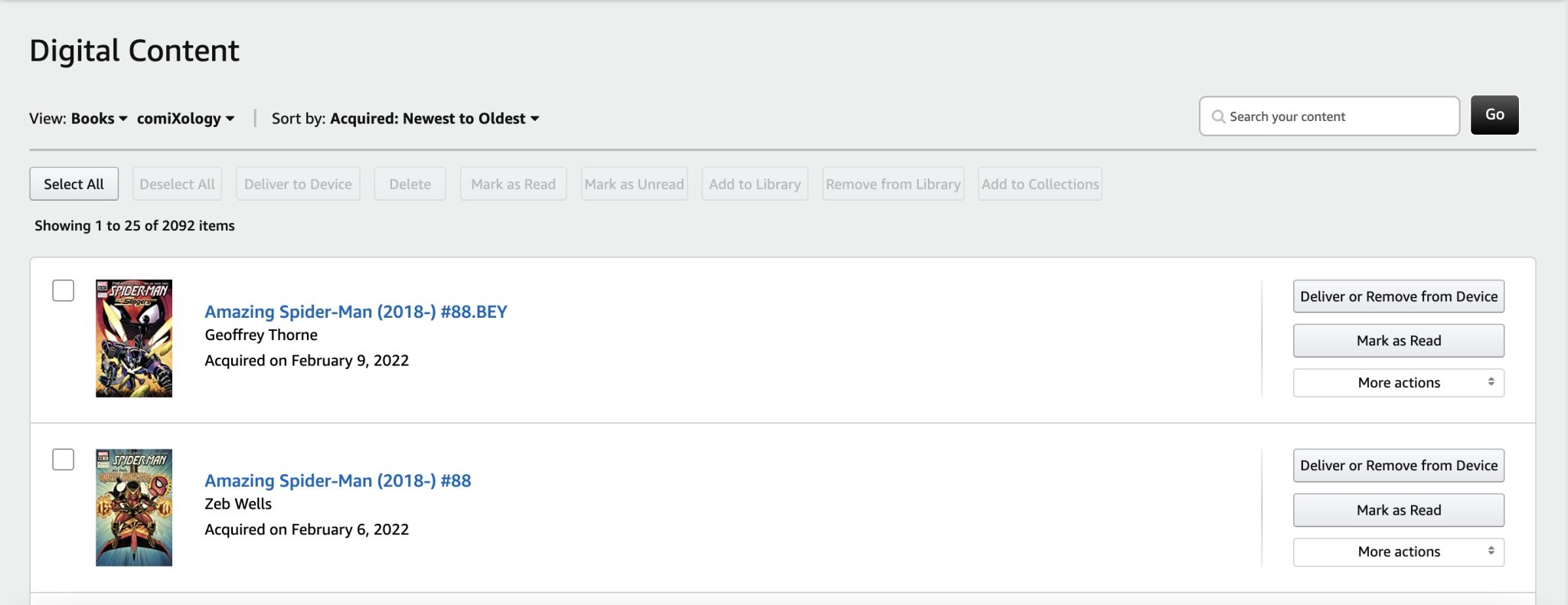 The Amazon "comics shopping experience" is a major step back for ...