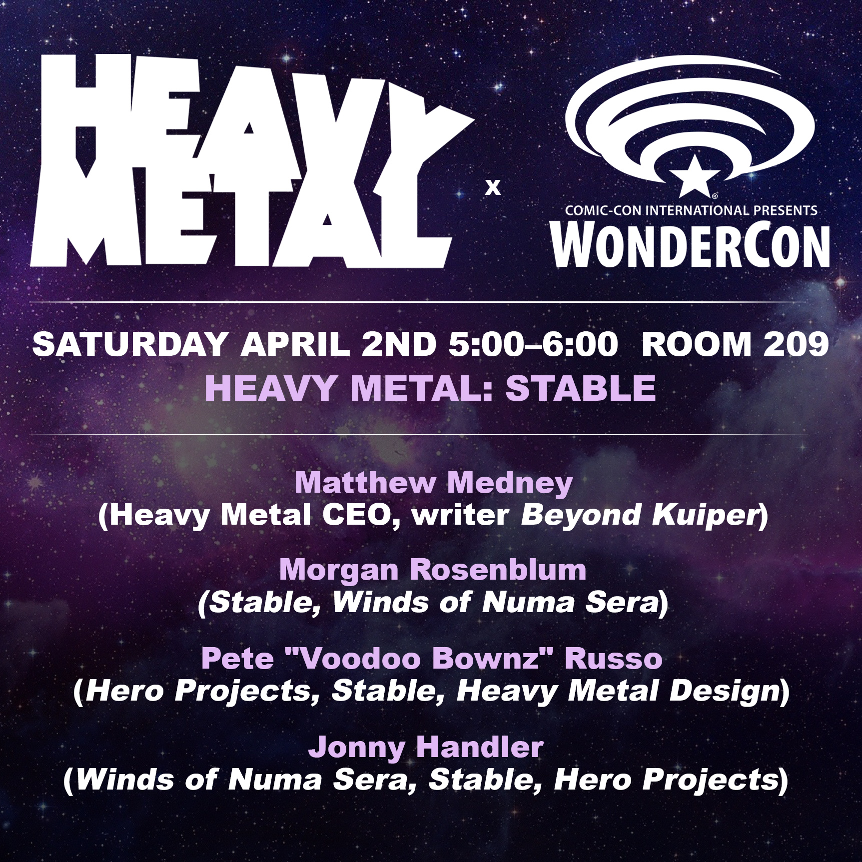 WonderCon '22: Heavy Metal unveils full schedule of panels and signings