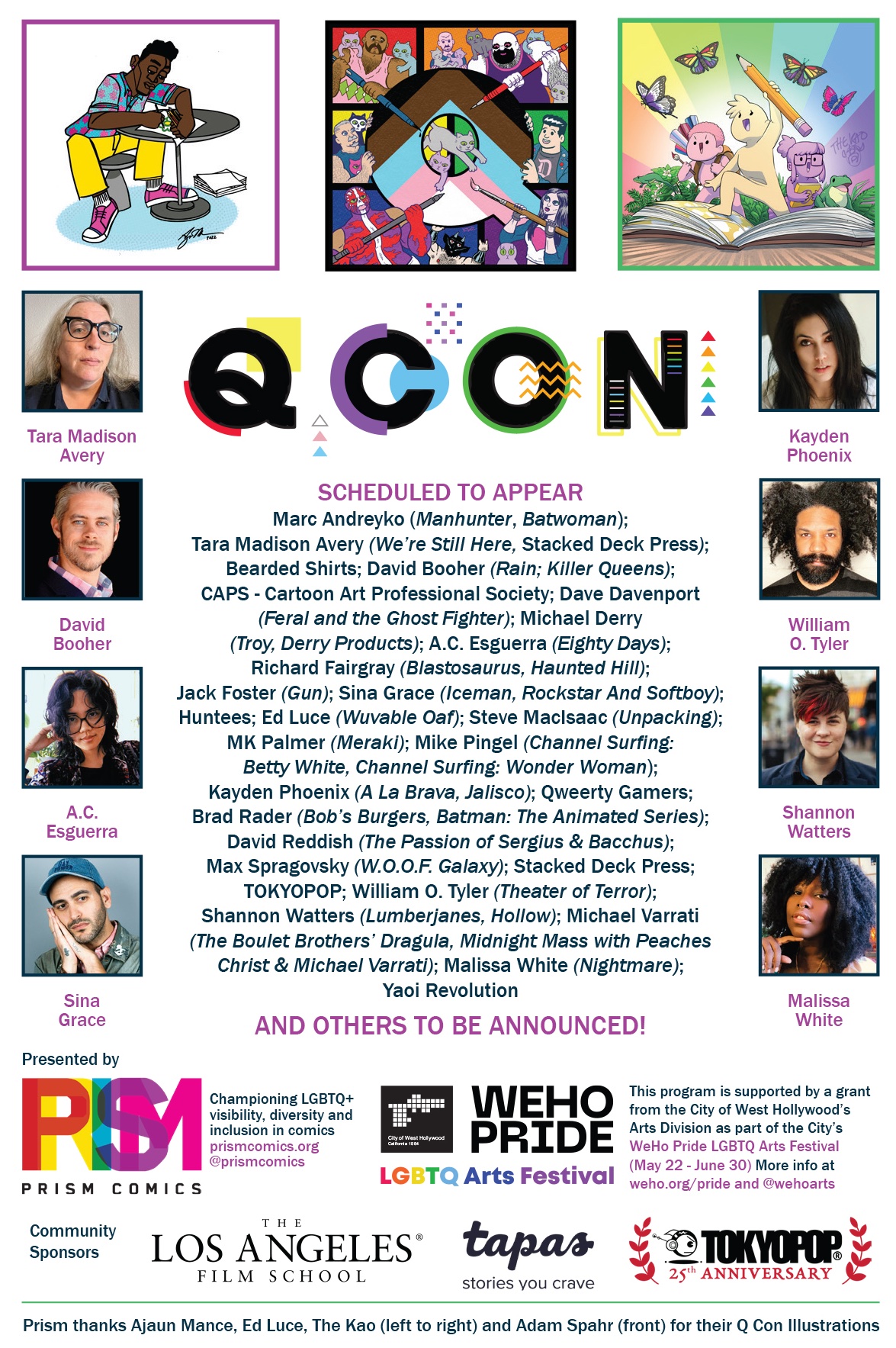 Join PRISM COMICS for Q CON in WeHo this June