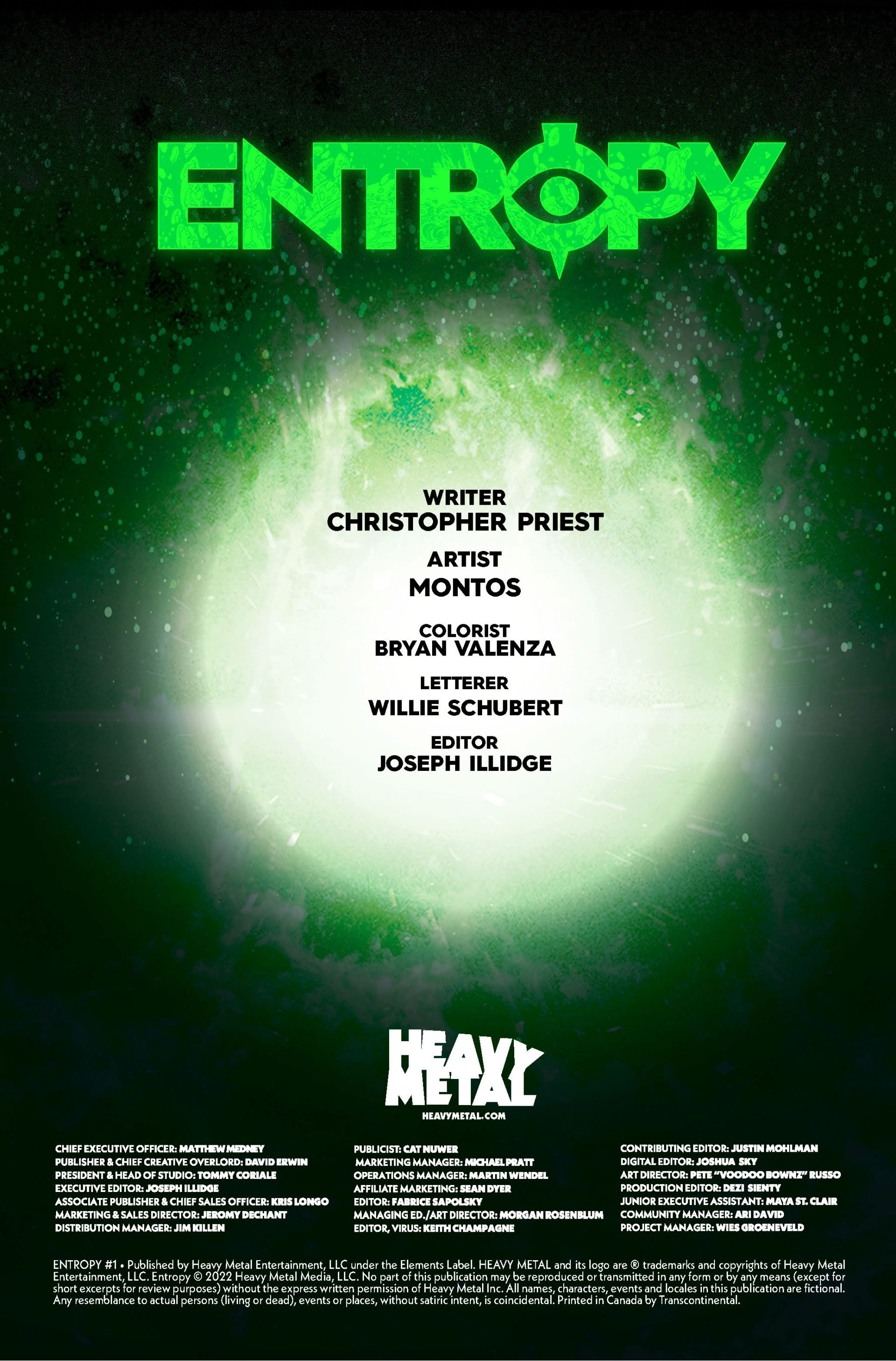 PREVIEW: Christopher Priest & Montos bring you ENTROPY