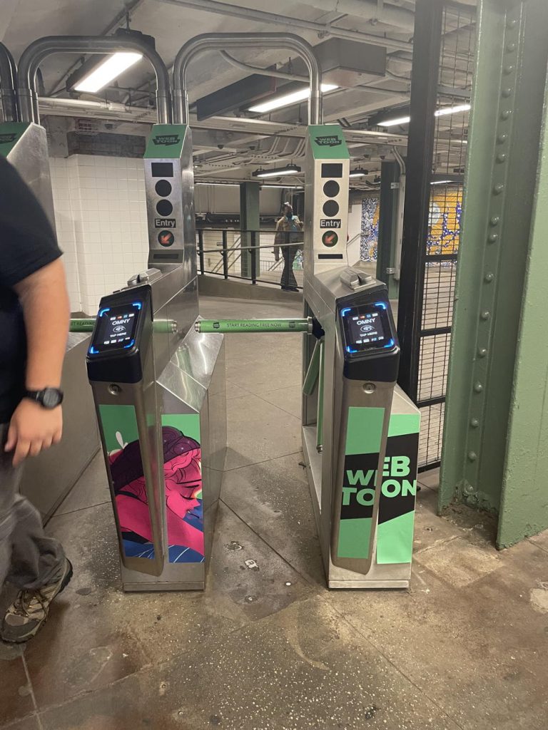 Webtoon ads take over New York City's hippest subway station