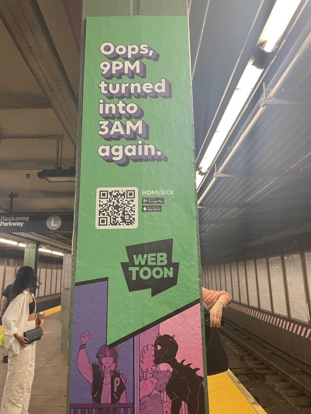 Webtoon ads take over New York City's hippest subway station