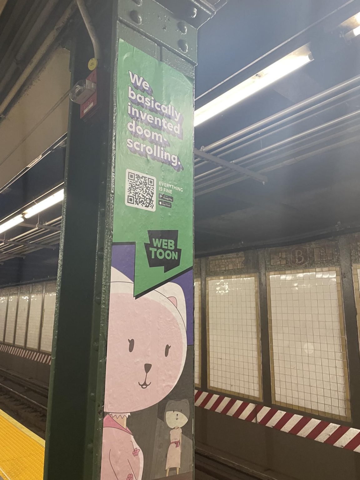 Webtoon ads take over New York City's hippest subway station