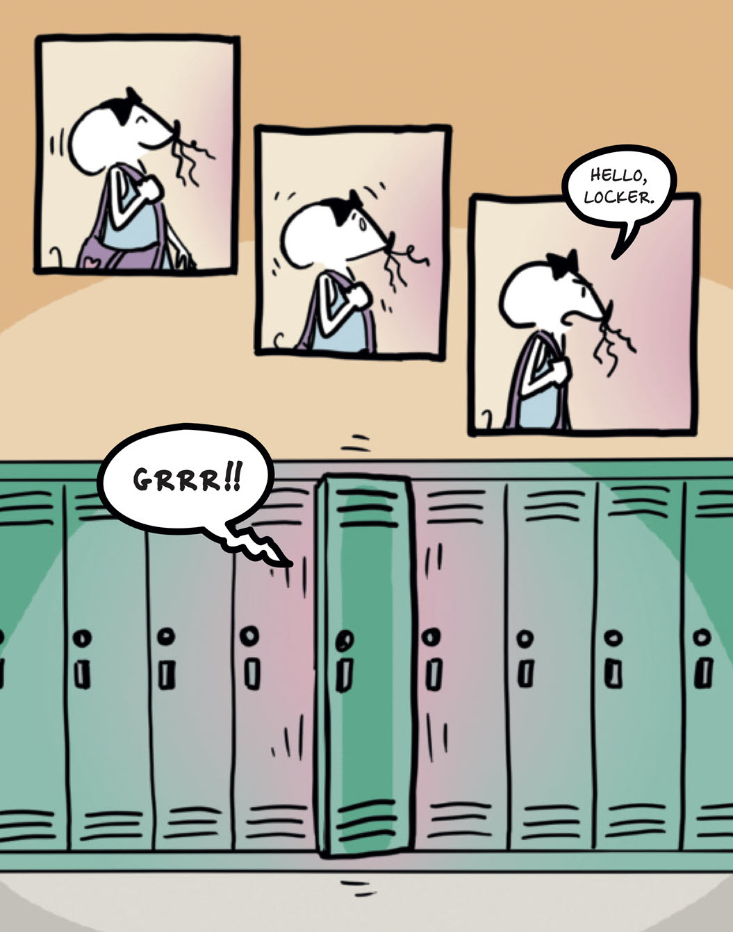 PREVIEW: It's girl vs. locker in THE BIG ADVENTURES OF BABYMOUSE Book 1