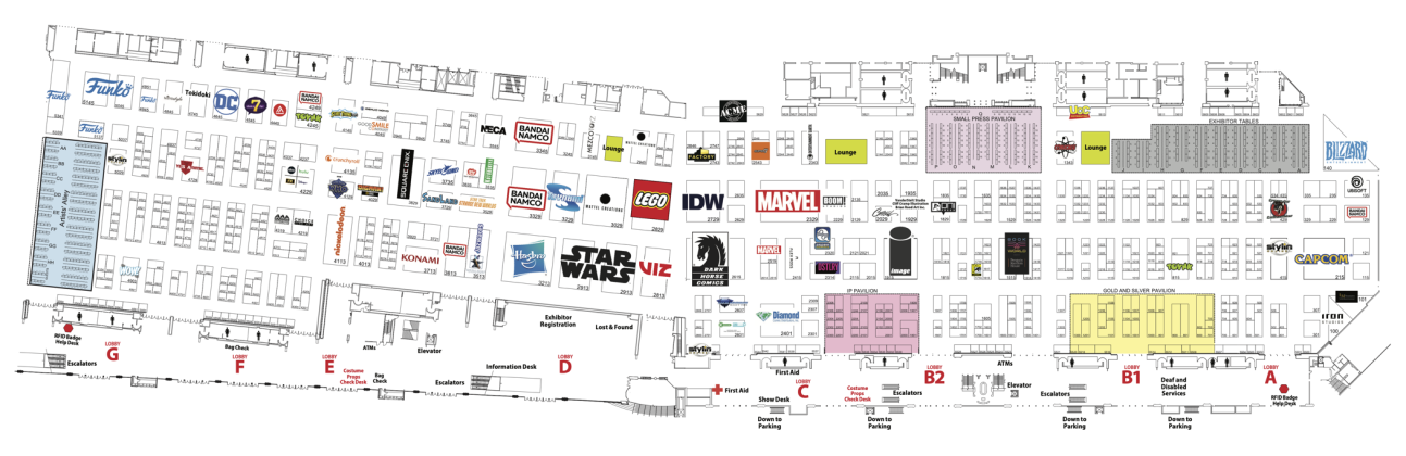 SDCC '23: Floor map reveals the Con is on!