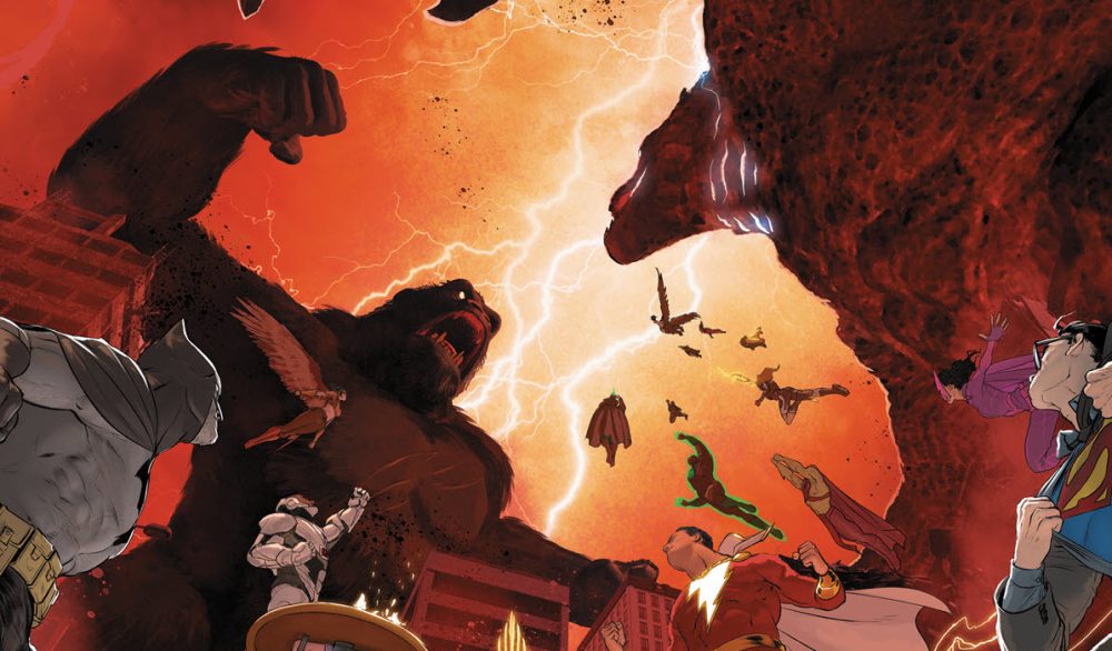 JUSTICE LEAGUE VS. GODZILLA VS. KONG gets "Monster-Sized" reprint