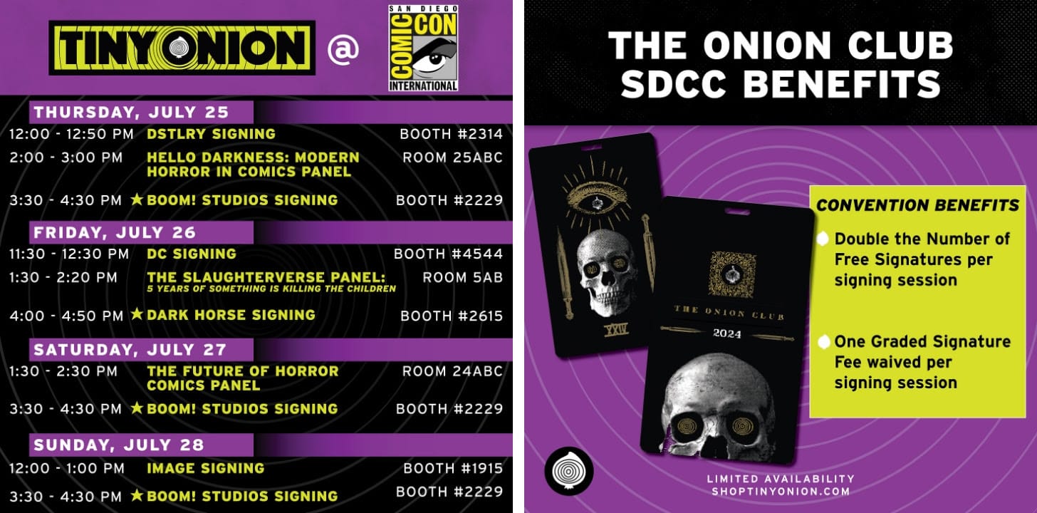 SDCC '24: Tiny Onion announces Tynion's signing & panel schedule