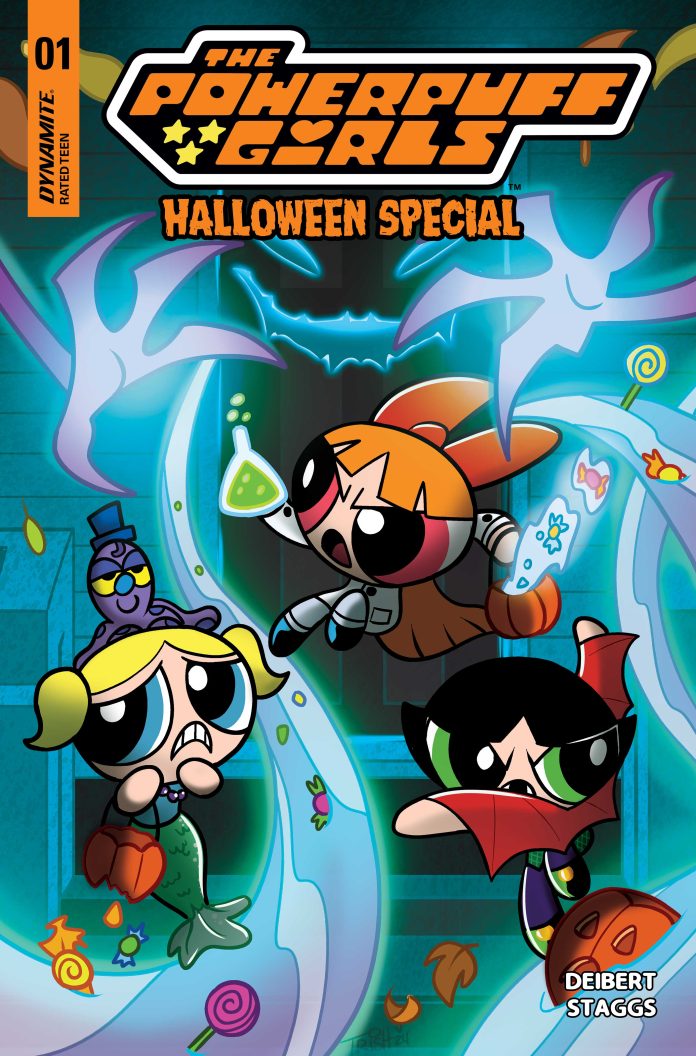 Trick or treat! The Powerpuff Girls are getting ready for Halloween.