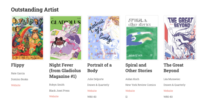 2024 Ignatz Award nominees announced