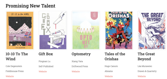 2024 Ignatz Award nominees announced