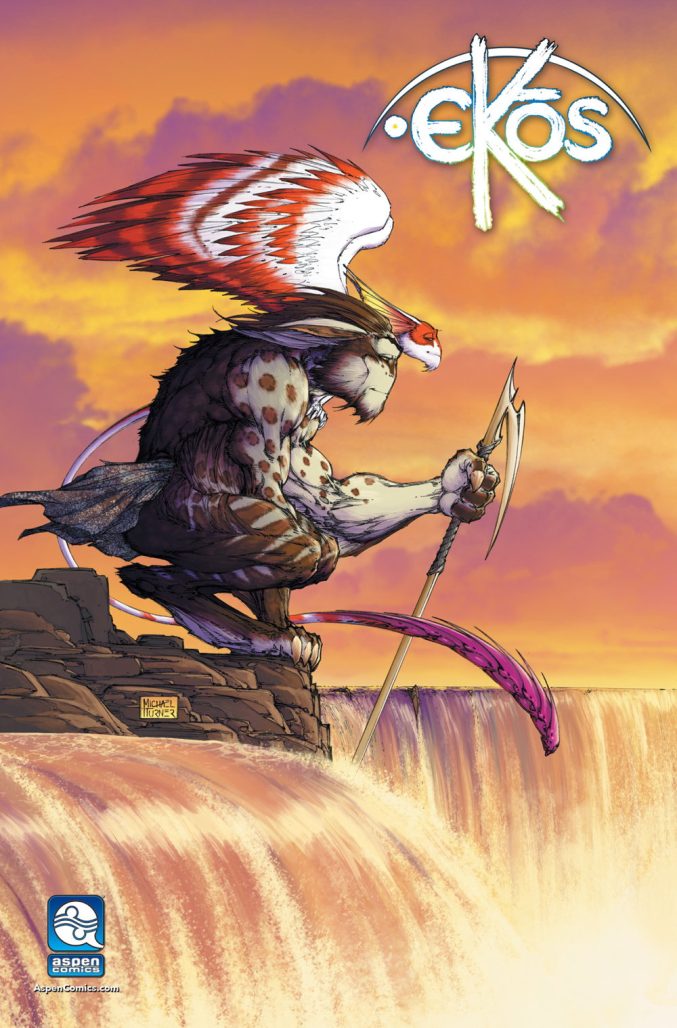 Three covers for Ekos, a new universe from Marvel Studios founder