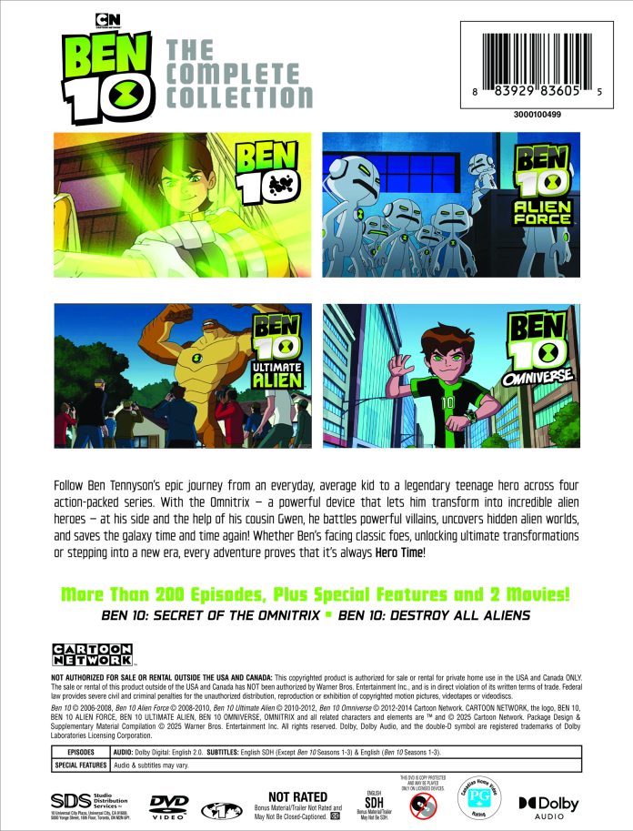 BEN 10: THE COMPLETE SERIES DVD box set announced!