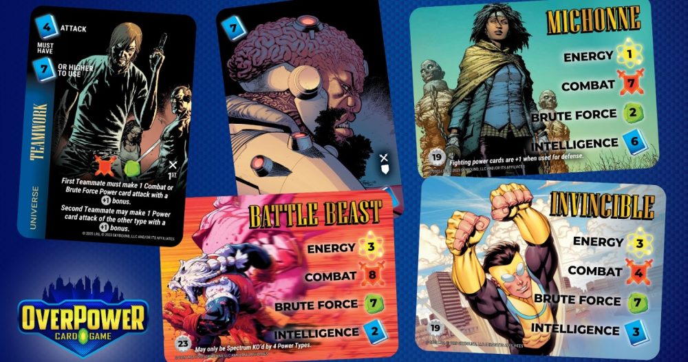 OVERPOWER collectible card game adds INVINCIBLE and WALKING DEAD characters