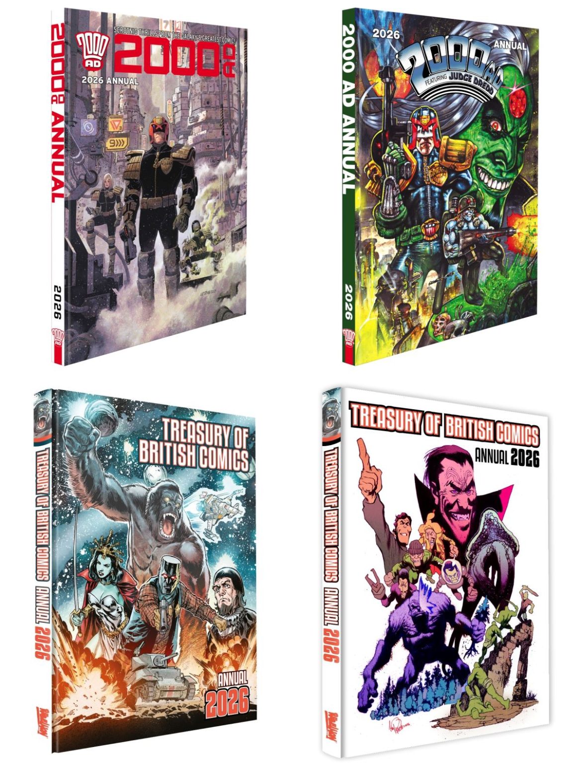2000 AD and TREASURY OF BRITISH COMICS 2026 Annuals announced!