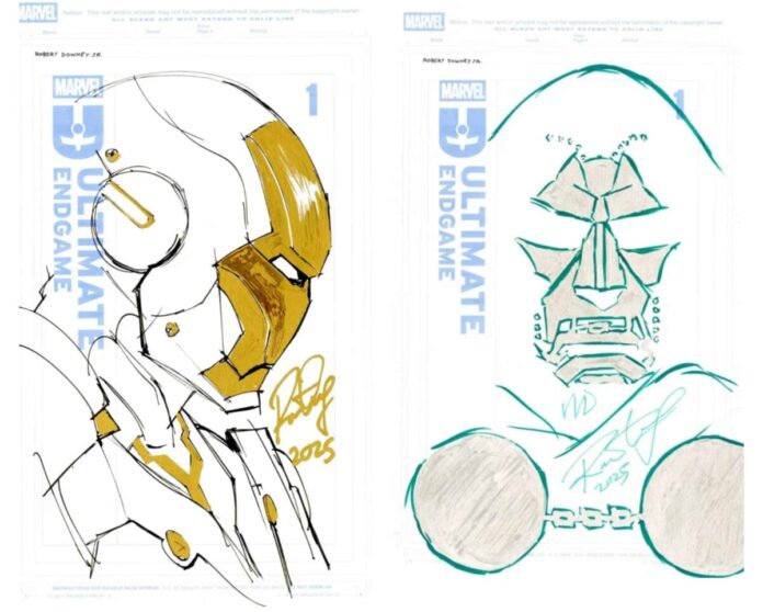 Original hand-drawn sketch covers in Daredevil #1 True Believers Blind Bags