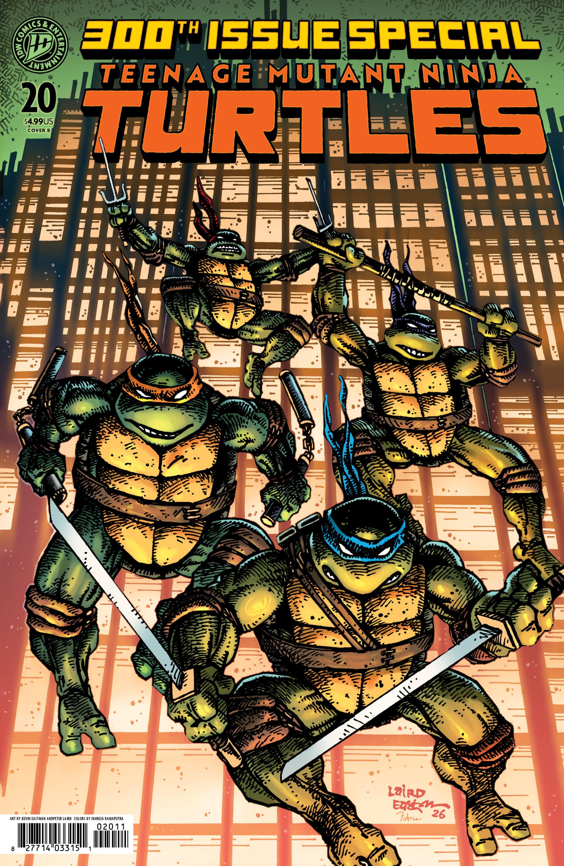 Exclusive: IDW's full TMNT #300 cover program lineup revealed
